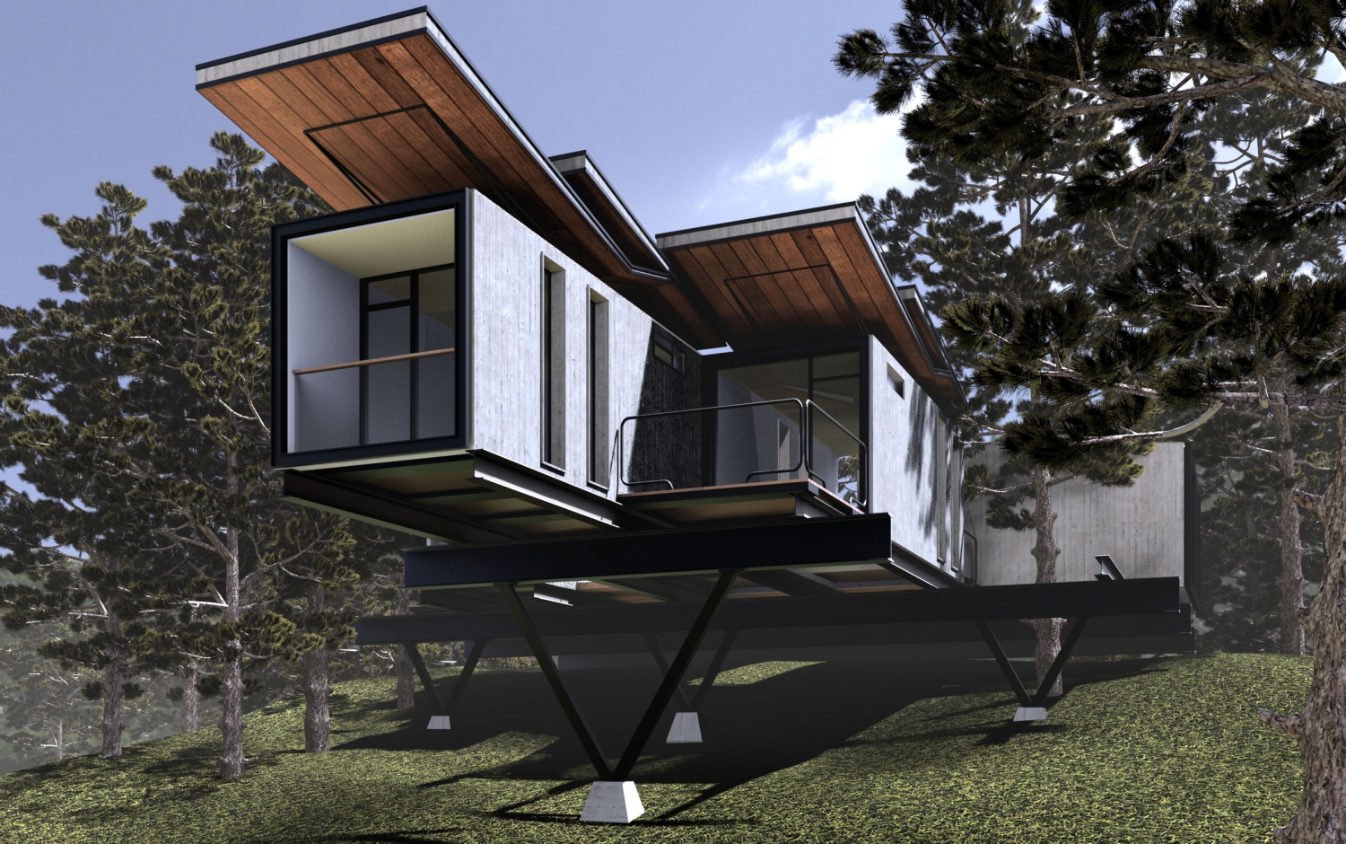 SketchUp Hill Villa Rendering - Fluid Interactive